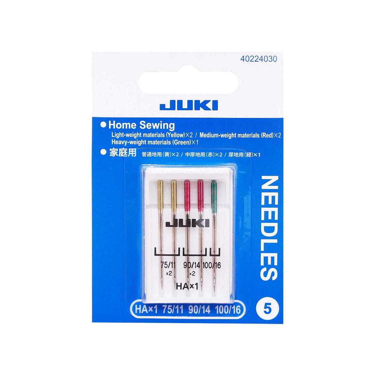 Authentic Juki 5 Pack Assorted Sewing Needles