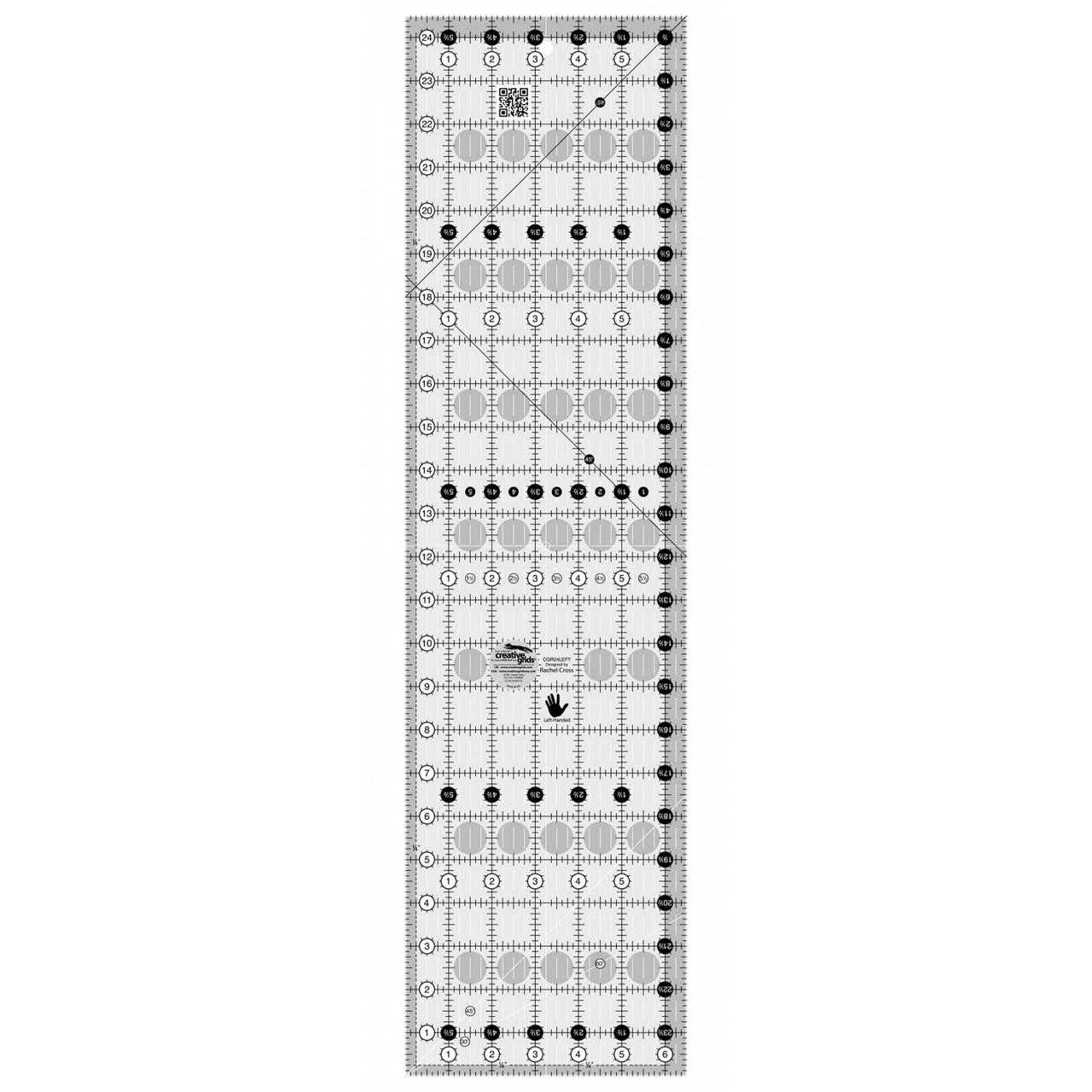Creative Grids Left Handed Ruler 6.5x24" | Premier Stitching