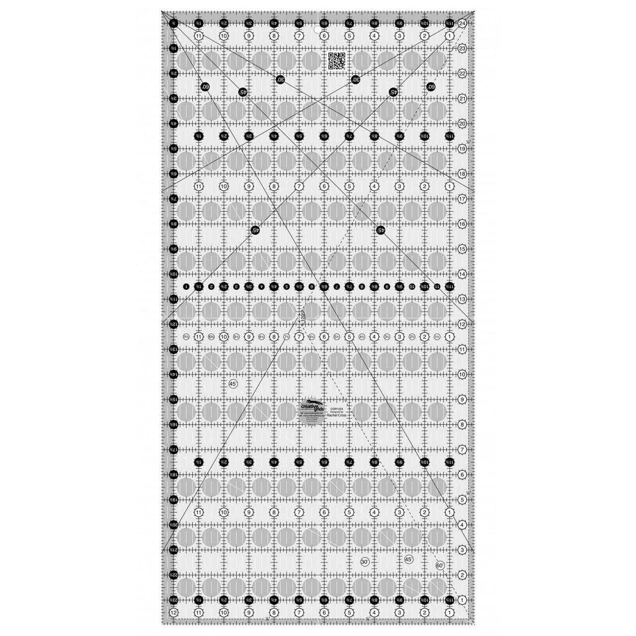 Creative Grids Quilt Ruler 12 1/2in x 24 1/2in