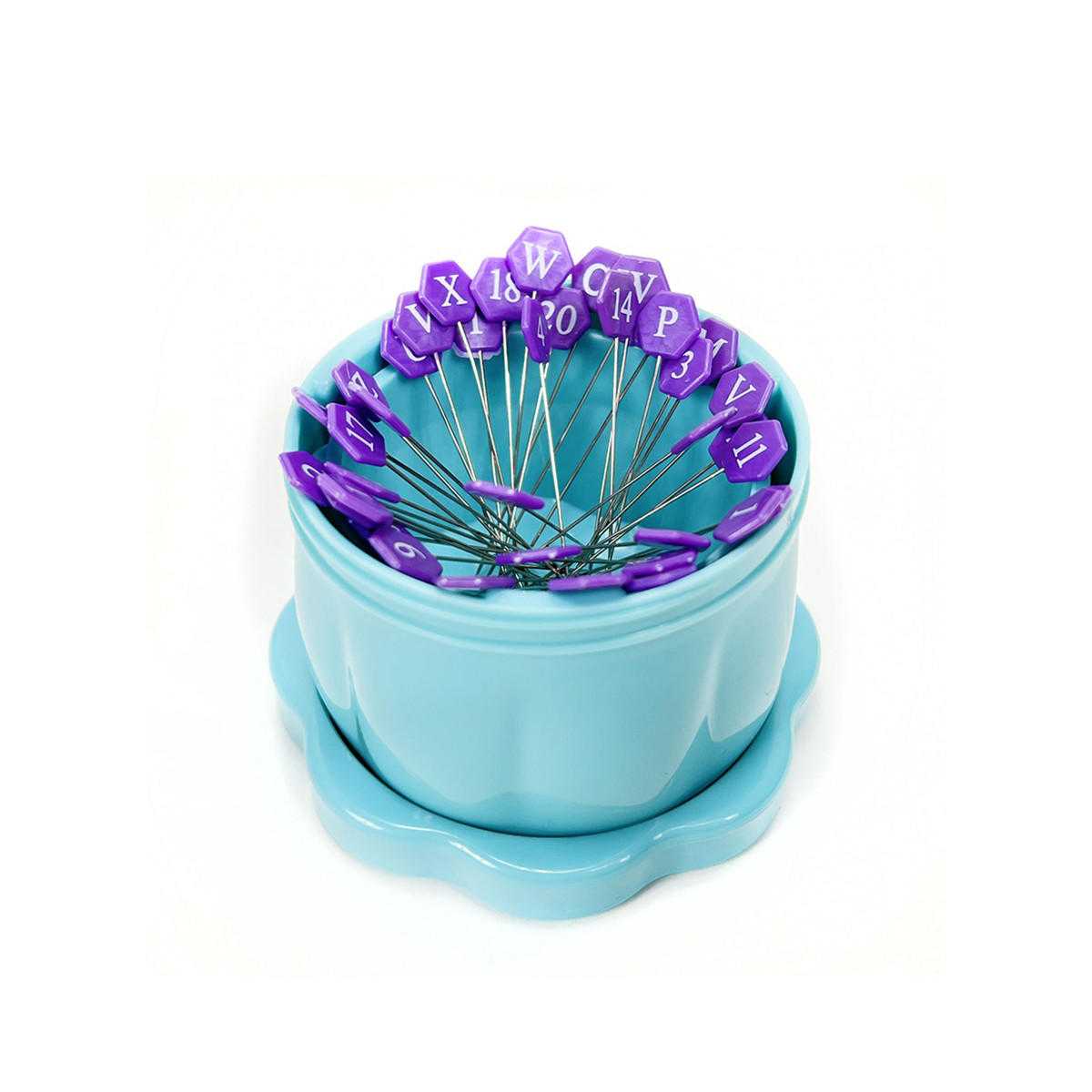 The Gypsy Quilter Large Magnetic Pin Cup Bohemian Blue