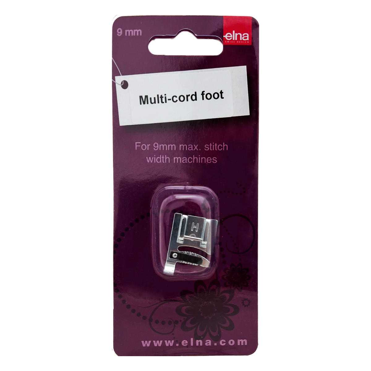 Authentic Elna Sewing 9mm Multi Cord Presser Foot