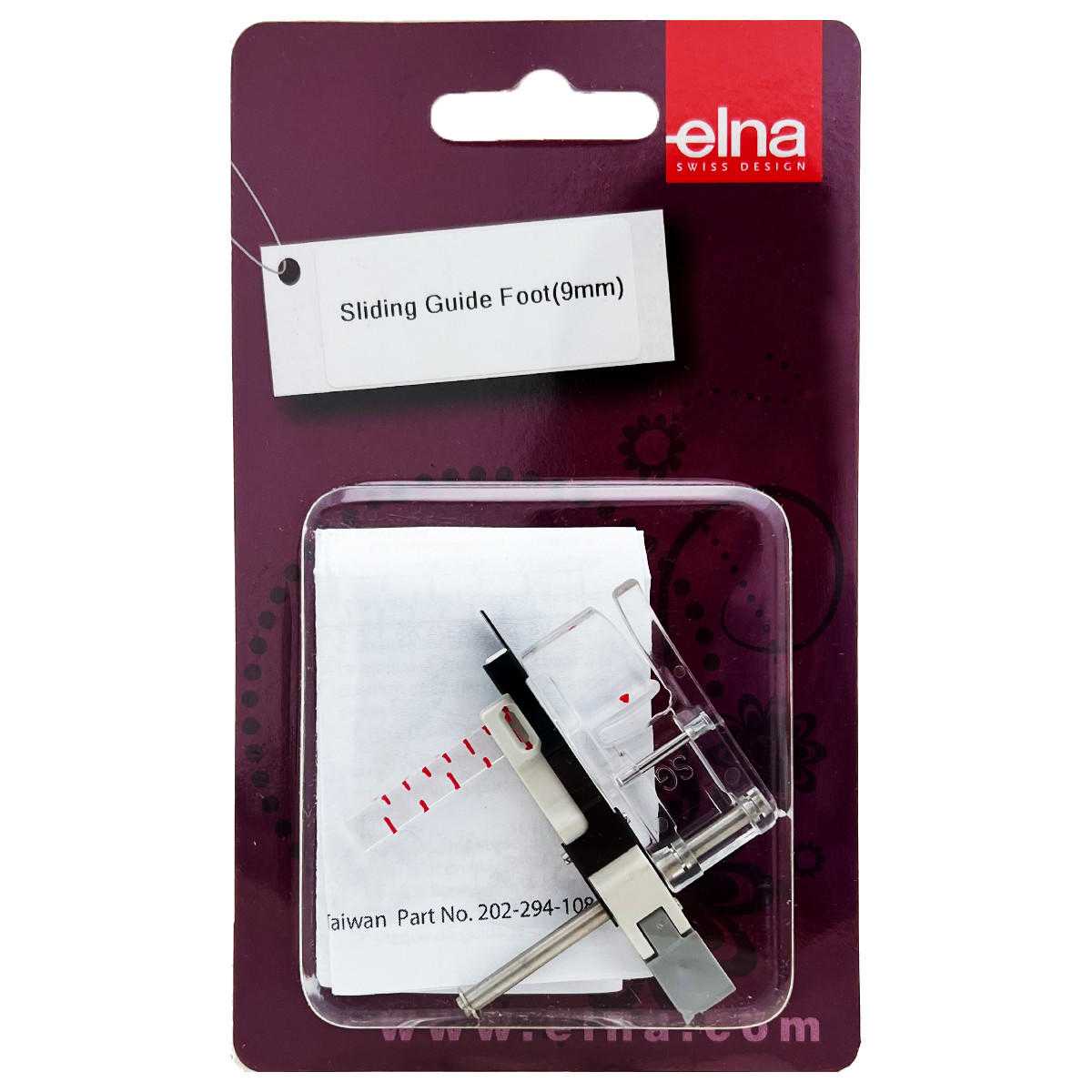 Authentic Elna 9mm Sliding Guide Presser Foot