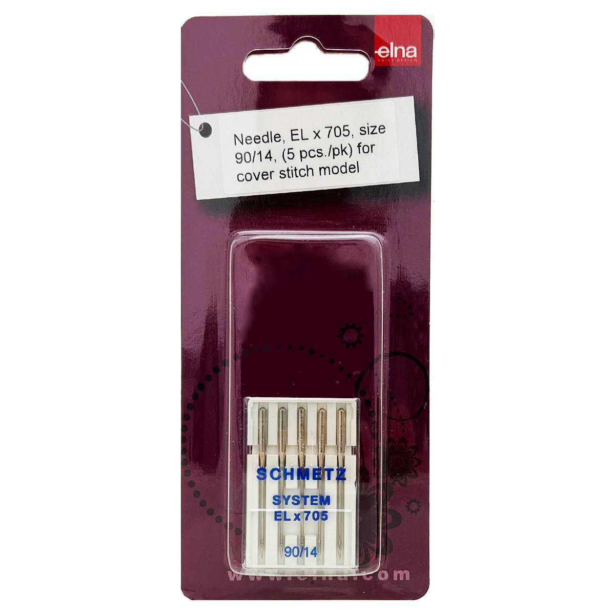 Elna ELx705 90/14 Schmetz 5PK Serger Needles