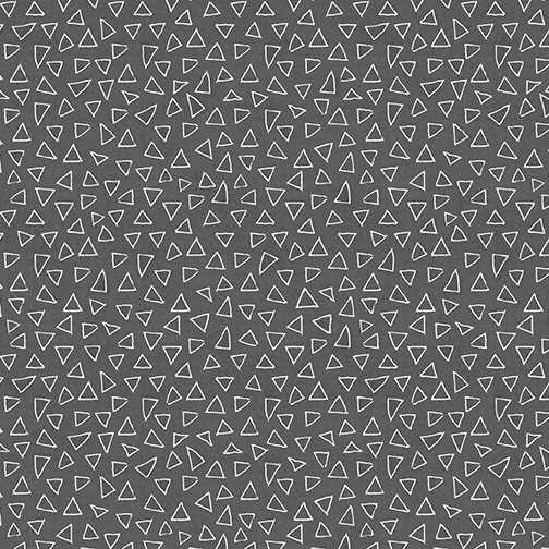 Benartex 100% Cotton Fabric - Floating Triangles Grey