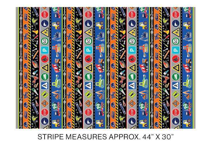 Benartex Fabric - Construction Crew Stripe Multi