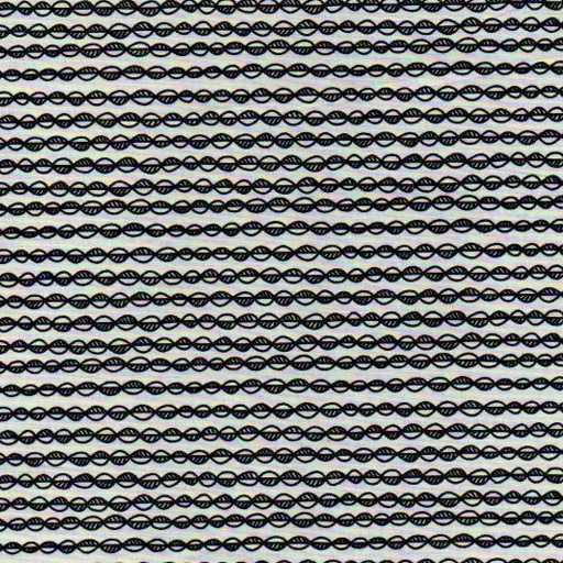 Benartex 100% Cotton Fabric - Leaf Stripe Black