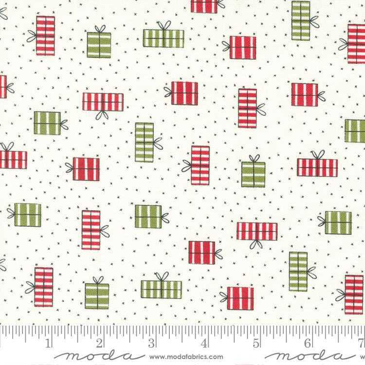 Moda Fabric - Blizzard - Presents Vanilla Multi