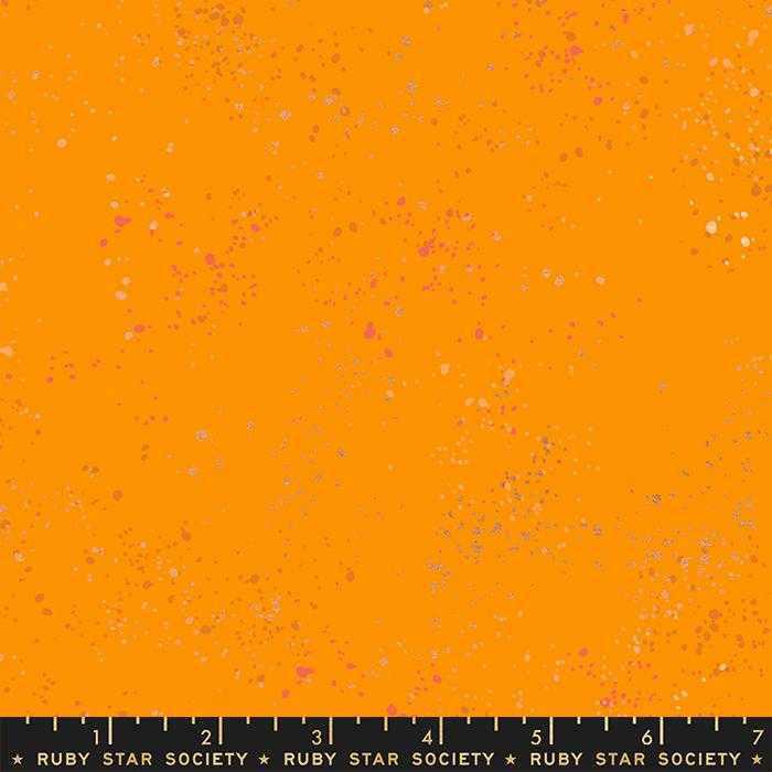Ruby Star Society Fabric - Speckled Metallic Clementine