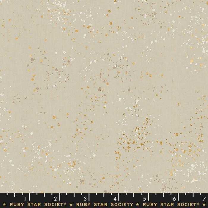 Ruby Star Society Fabric - Speckled - Metallic Natural