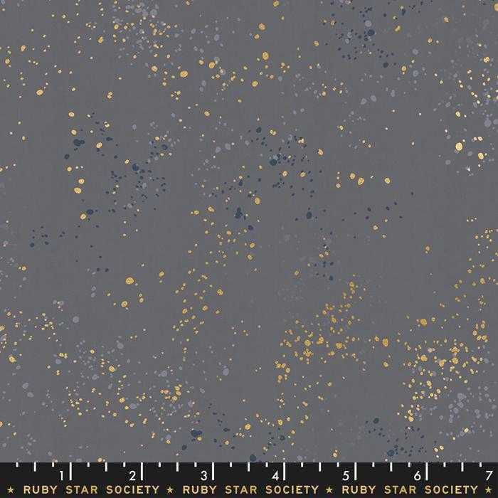 Ruby Star Society Fabric - Speckled - Metallic Cloud