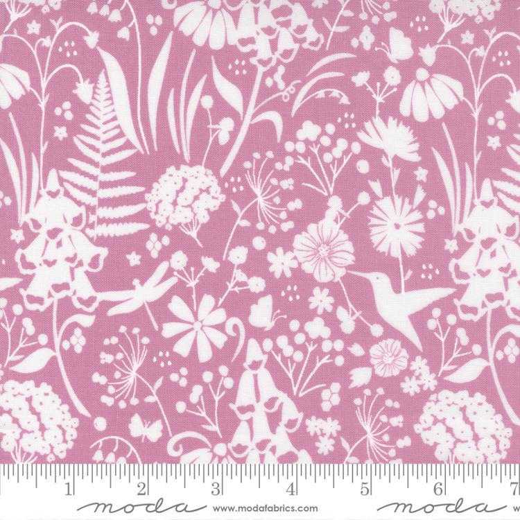 Moda Fabric - Wild Meadow - Meadow Stroll Silhouette - Sweet Pea DO NOT ...