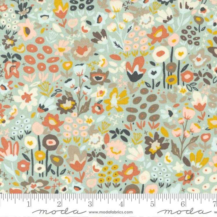 Moda Fabric - Dawn On The Prairie - Meadow Walk - Rainy Mist DO NOT ...