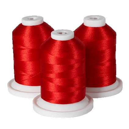 Brother 100% Polyester Color Fast, High Shine Embroidery Thread - 3 ...