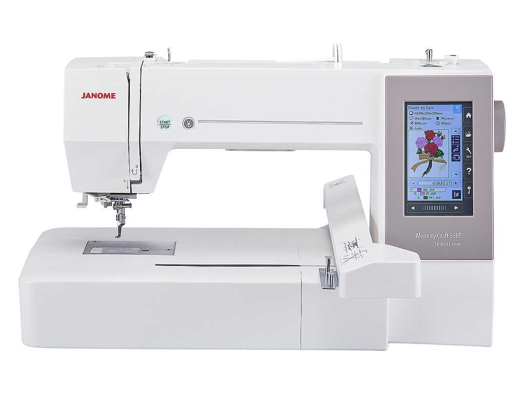 Janome Memory Craft 550E Limited Edition Embroidery Machine Sewing ...