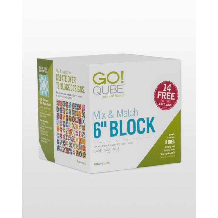 AccuQuilt GO! Qube Mix & Match 6" Block Machine Quilting Premier Stitching
