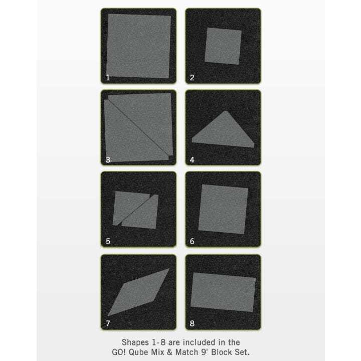 AccuQuilt GO! Qube Mix & Match 9" Block Machine Quilting Premier Stitching