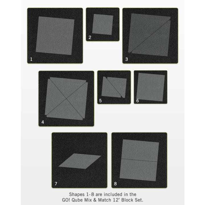 AccuQuilt GO! Qube Mix & Match 12" Block Machine Quilting Premier Stitching