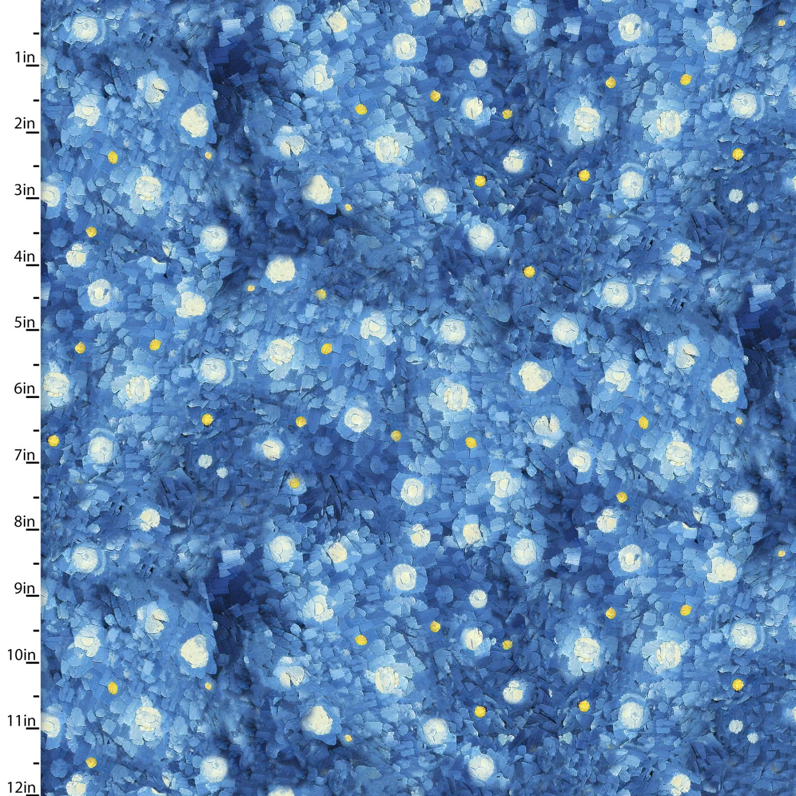 C'Est Magnifique Starry Night Blue - 3 Wishes Fabrics 22923-BLU