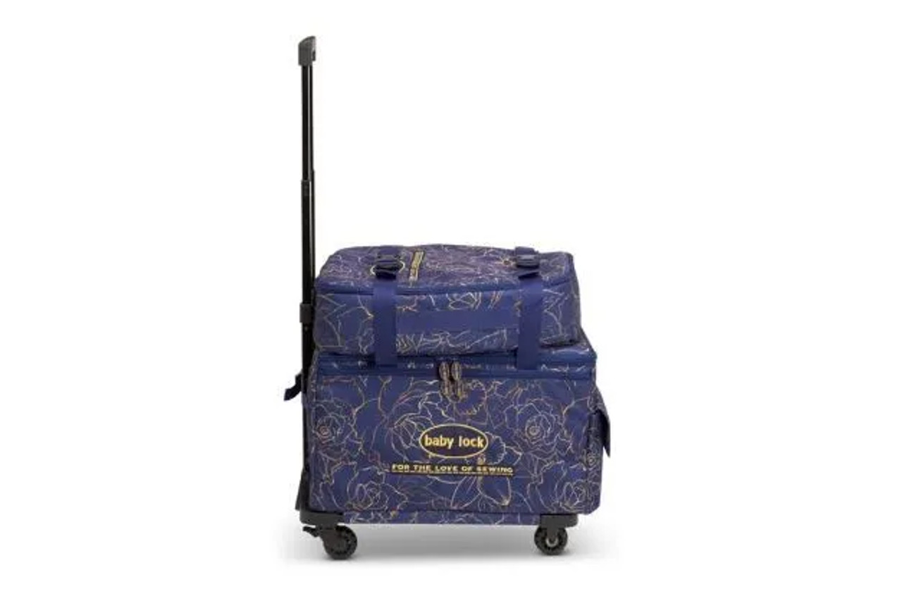 Baby Lock Large Machine Trolley Blue With Rose Gold Pattern
