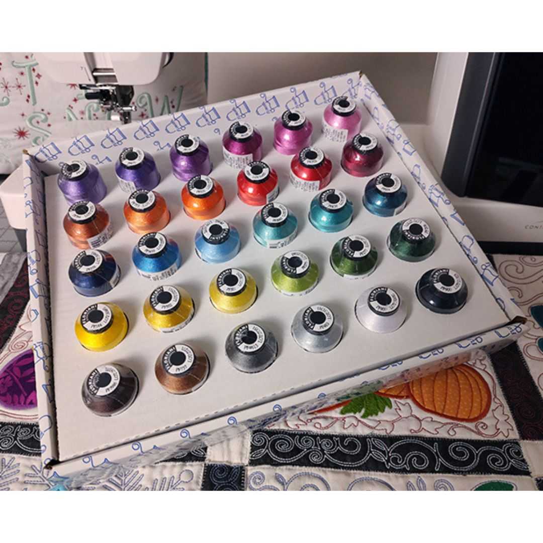 Floriani 30 Spools Polyester 1000M Cones Spring Season Thread Set