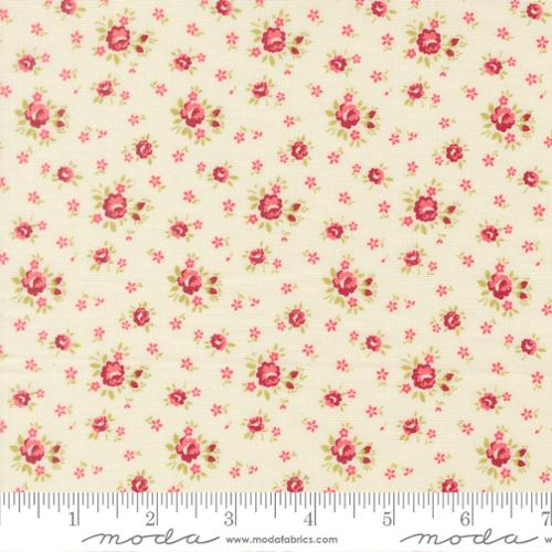 Moda Fabrics - Lyda Rose - Petite Rose Small Floral - Porcelain #3071-11