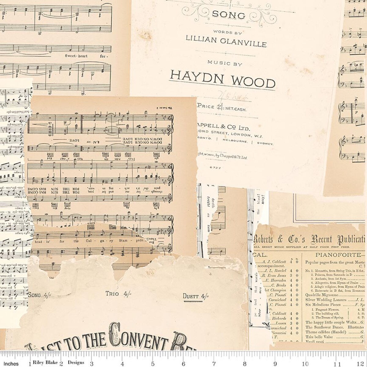 Riley Blake Desings - Bouquet des Fleurs - Melody - Parchment #c17295 ...