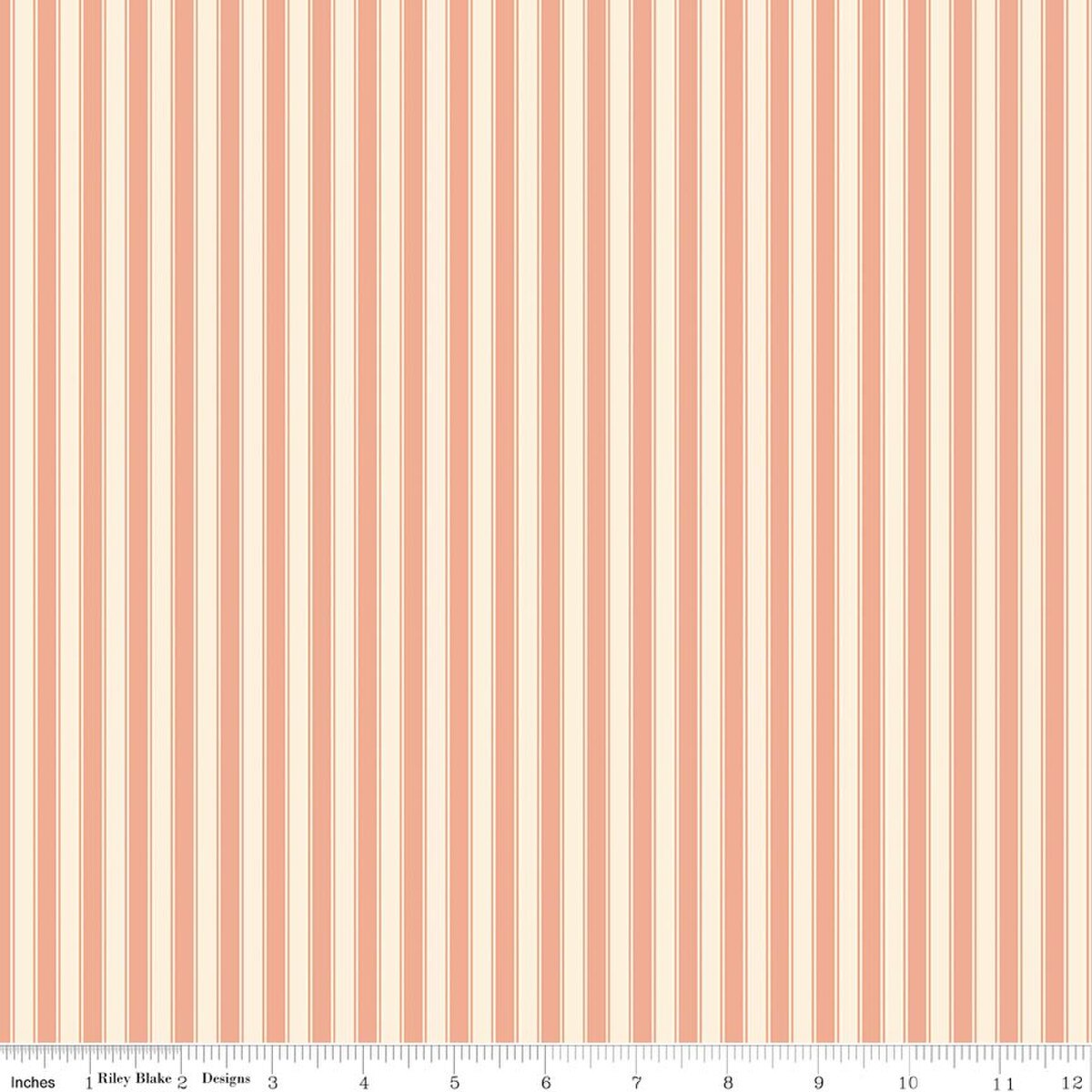 Riley Blake Desings - Bouquet des Fleurs - Stripes - Peach #c17293-peach