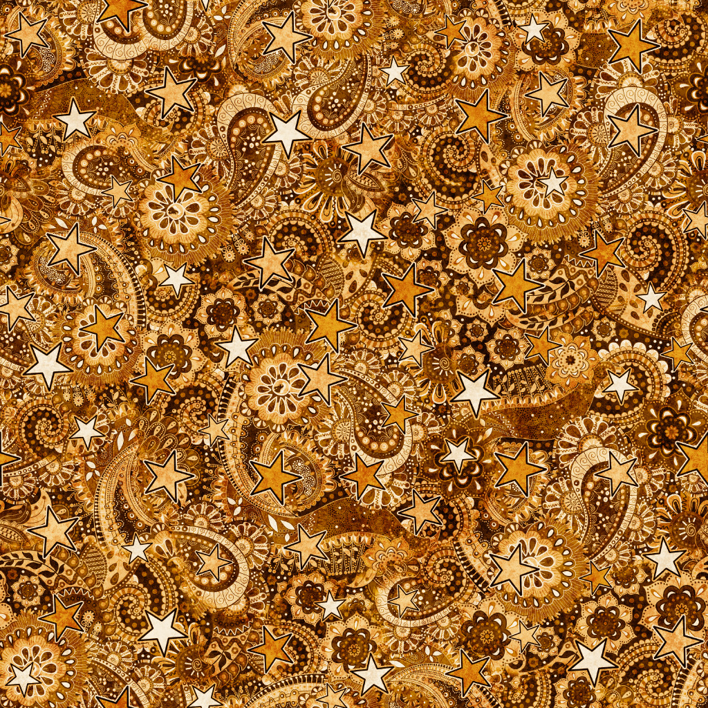 QT Fabrics - All Texas Shop Hop 2026 - Paisley - Brown #31794-t