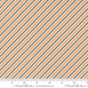 Moda Fabric - Harvest Moon - Stripe Pumpkin Midnight