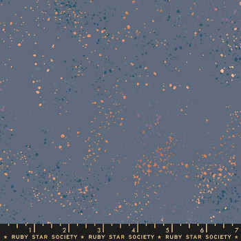 Ruby Star Society Fabric - Speckled - Metallic Blue Slate