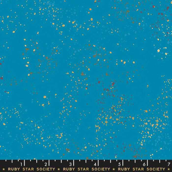 Ruby Star Society Fabric - Speckled - Metallic Bright Blue