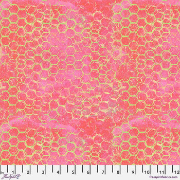 Free Spirit Fabric - Butterfly Fields || Honeycomb - Pink DO NOT ...