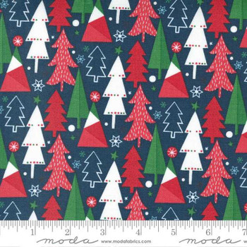 Moda Fabric - Hello Holidays - Trees Night Sky DO NOT CATEGORIZE THESE ...
