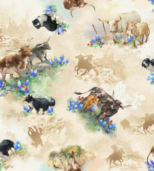 Oasis Fabric - Round Up - Longhorns#59-7881