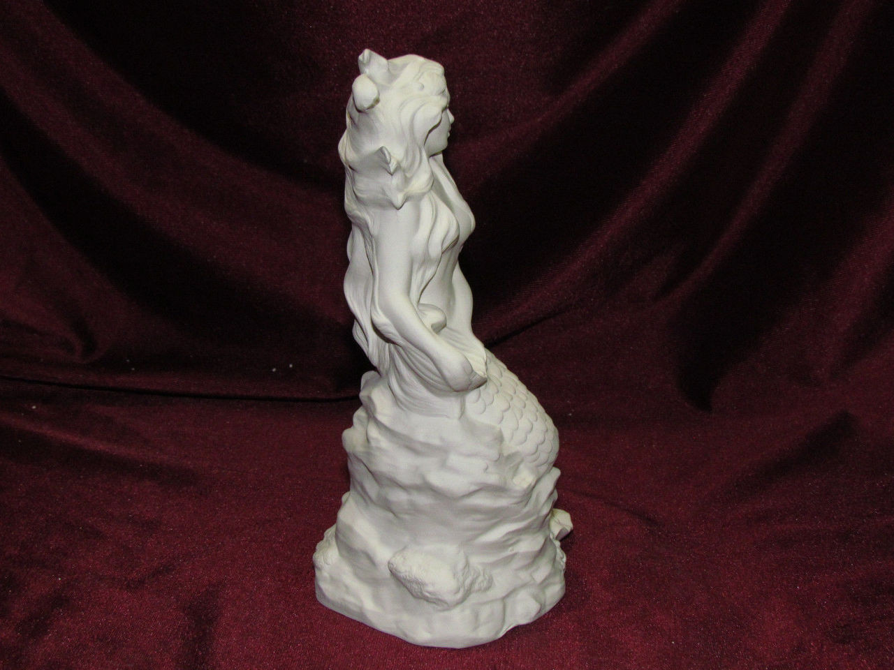 Ceramic Bisque Mermaid Sitting on Rocks pyop unpainted ready to paint ...