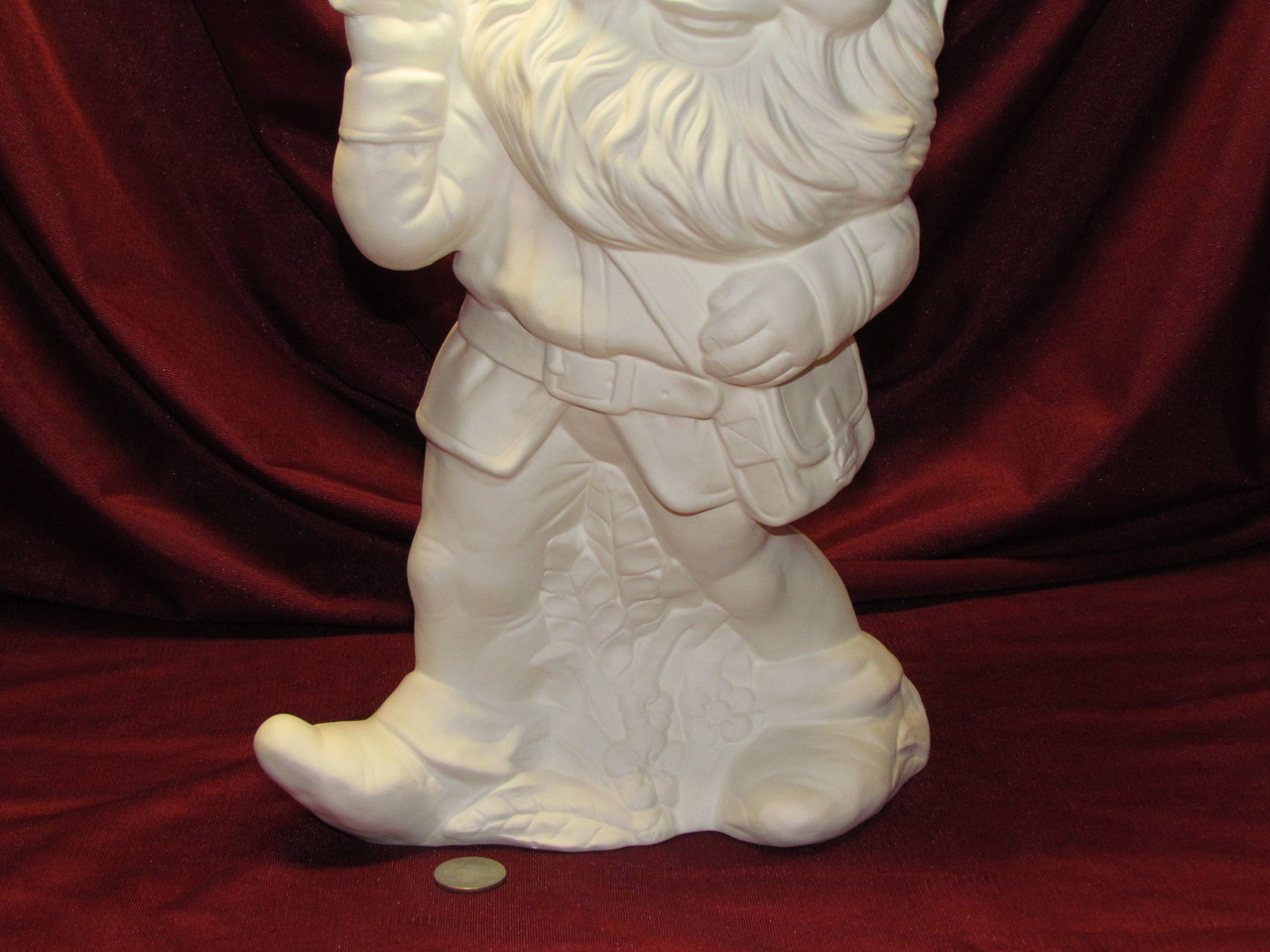 Ceramic Bisque Large Gnome With A Pick pyop unpainted ready to paint ...