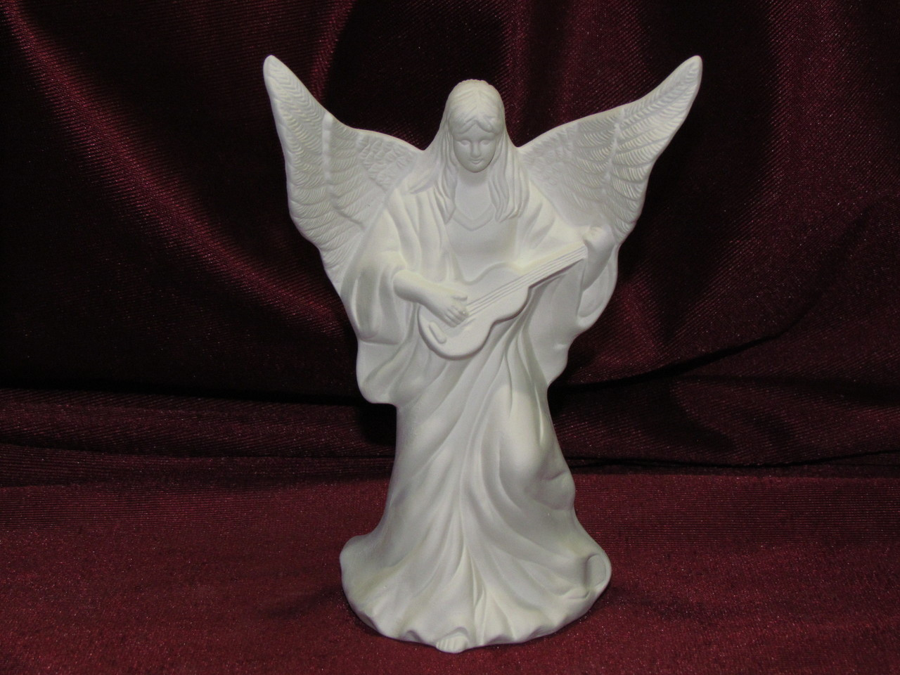 Ceramic Bisque Victorian Angel Holding a Scroll pyop unpainted ready to ...