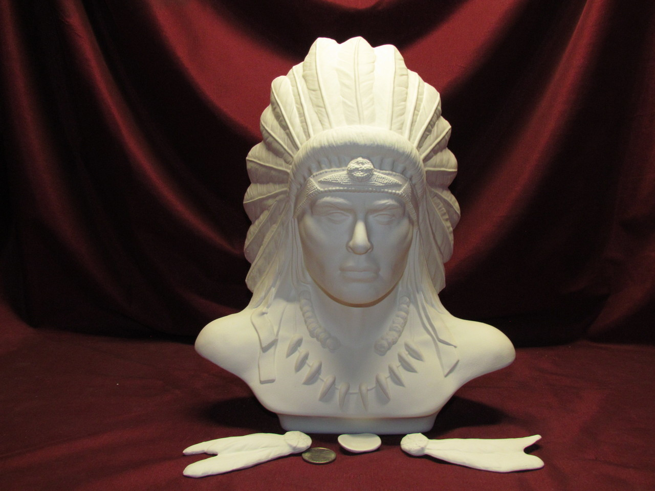 Ceramic Bisque Native American Angel Receiving The Spirit