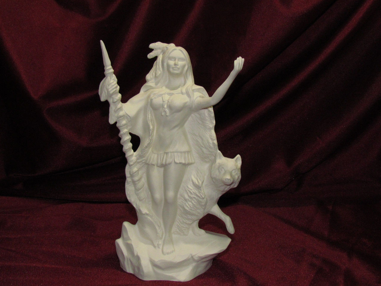 Ceramic Bisque Native American Angel Receiving The Spirit