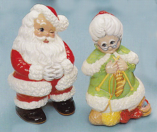 Ceramic Bisque U-Paint Small Mr and Mrs Winking Santa Claus Ready to ...