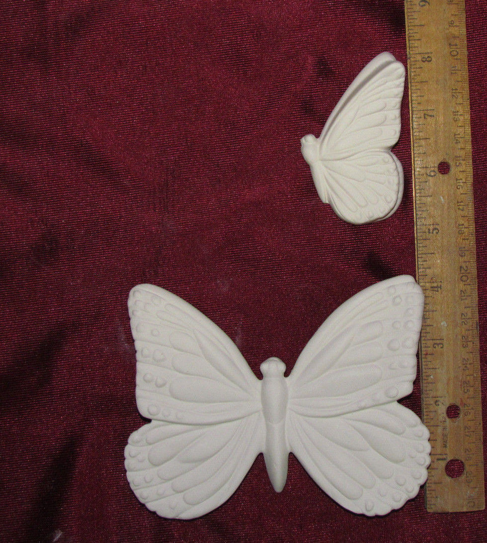 Craft Supplies & Tools DIY Unpainted Ceramic Bisque Butterfly Container ...