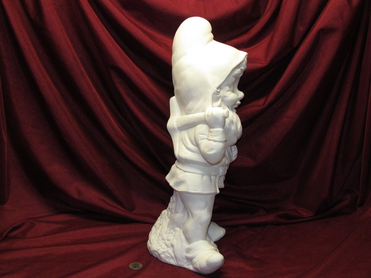Ceramic Bisque Large Gnome With A Pick pyop unpainted ready to paint ...
