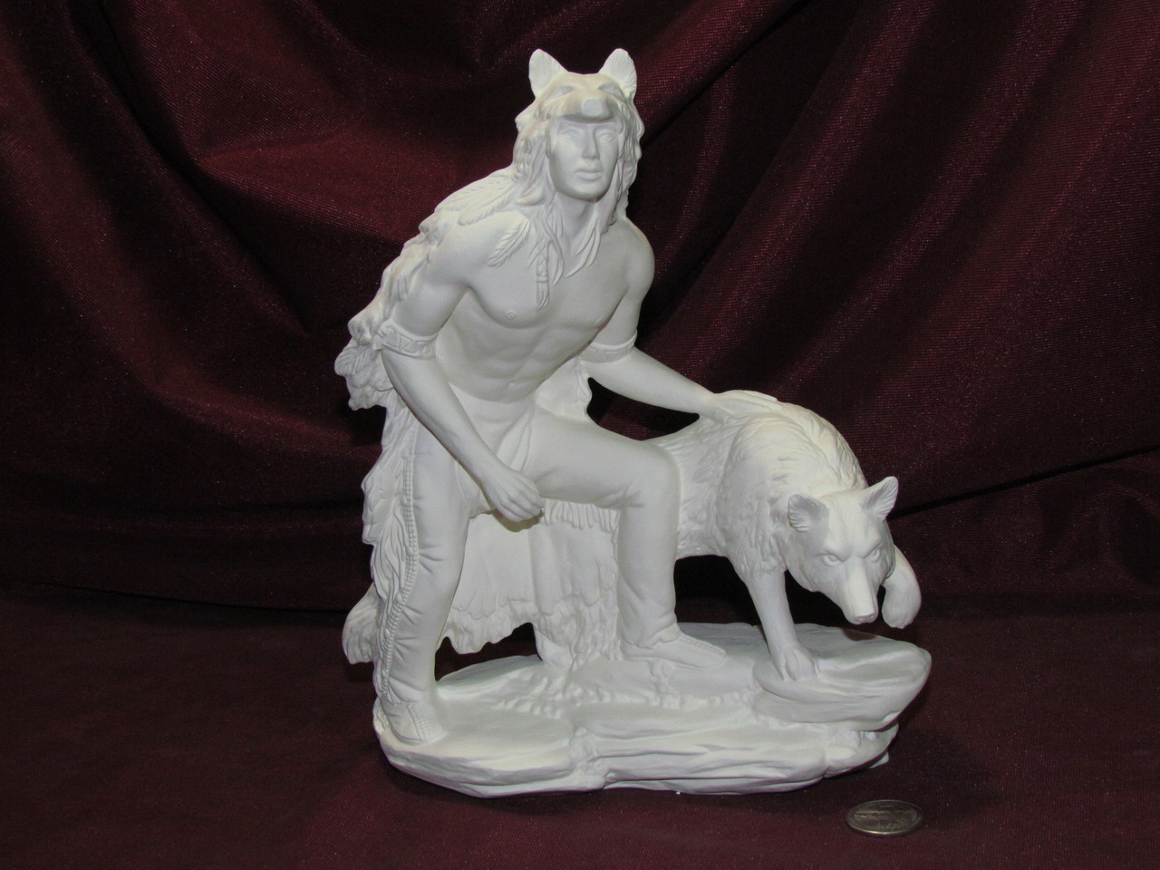 Ceramic Bisque Native American Angel Receiving The Spirit