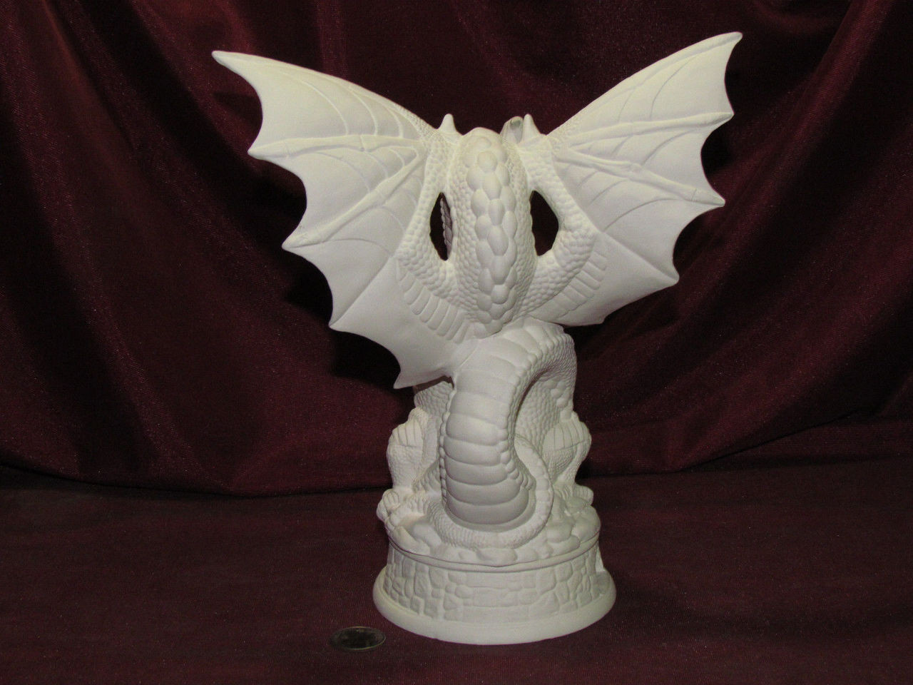 Dragon Smoker With Base - Ready To Paint Ceramic Bisque - Fat Cat Ceramics
