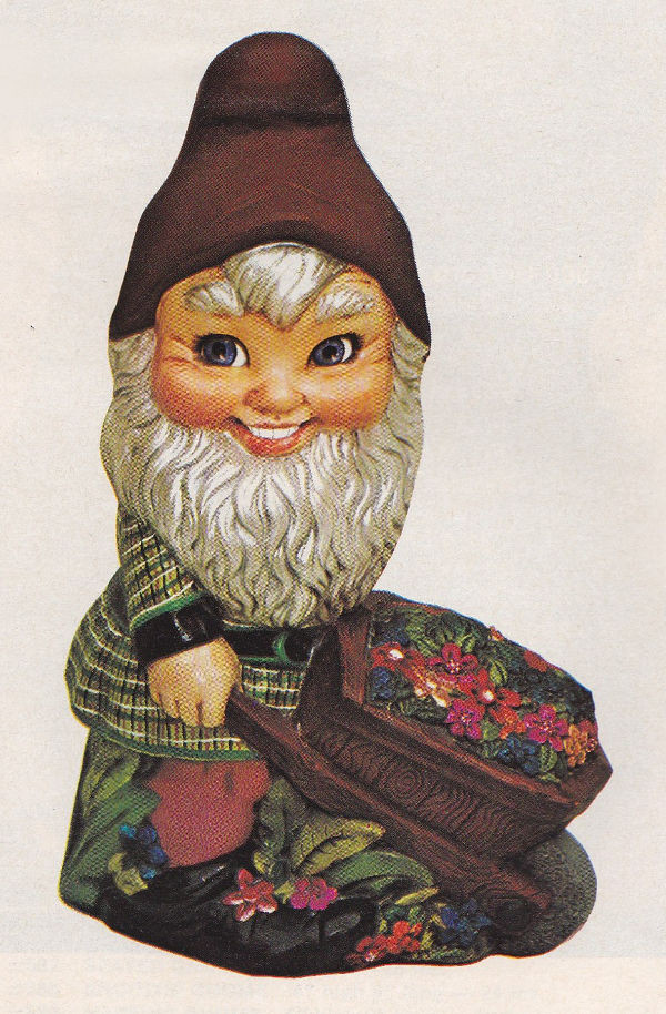 Ceramic Bisque Large Gnome With A Wheel Barrel pyop unpainted ready to ...