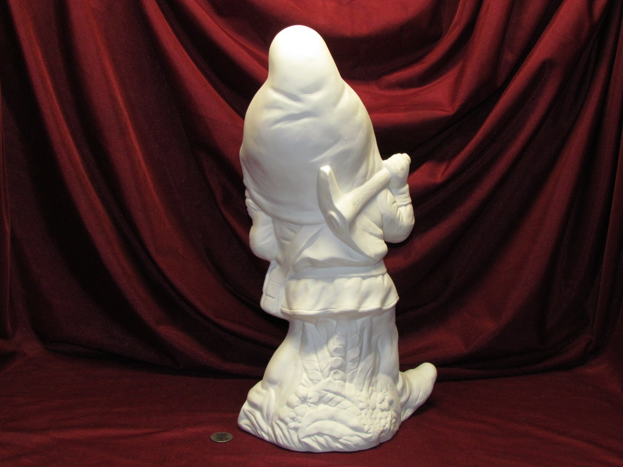 Ceramic Bisque Large Gnome With A Pick pyop unpainted ready to paint ...