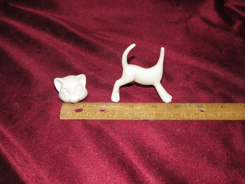 Ceramic Bisque Bobble Head Cat pyop unpainted ready to paint diy - Fat ...