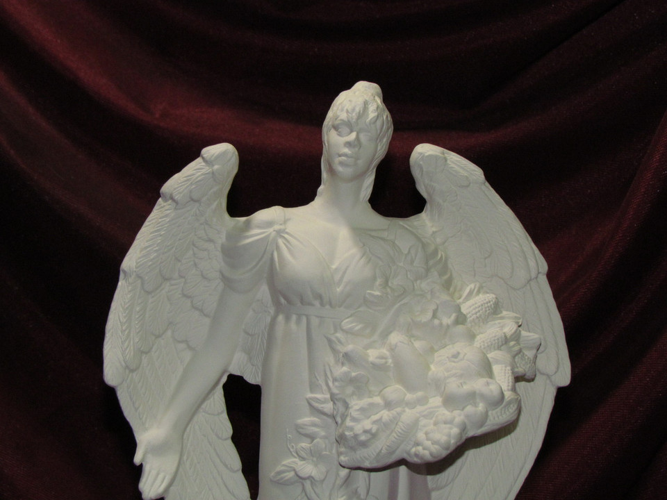 Ceramic Bisque Fall Harvest Angel Hair in Bun pyop unpainted ready to ...