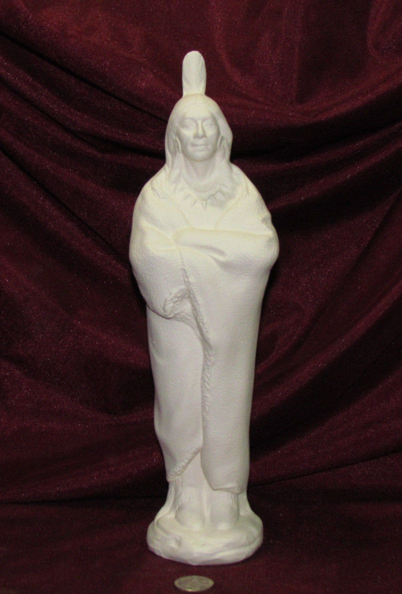 Ceramic Bisque Native American Angel Receiving The Spirit