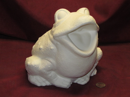 Ceramic Bisque Frog with Mouth Open Ready to Paint U-Paint - Fat Cat ...